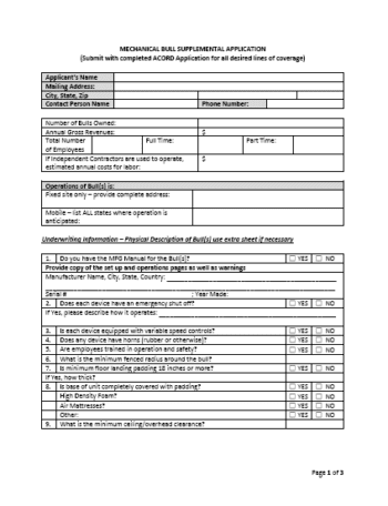 Amusement Insurance Applications - CG INSURANCE GROUP